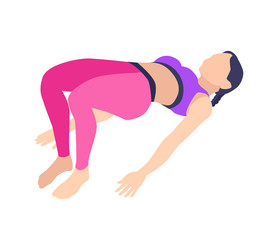 Shavasana or corpse pose yoga practice Royalty Free Vector