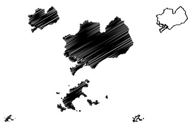 Ba ria-vung tau province map Royalty Free Vector Image