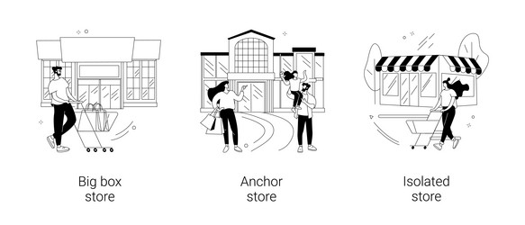 Retail shop abstract concept Royalty Free Vector Image