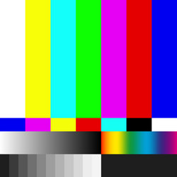 Tv colour bars test card screen smpte television Vector Image