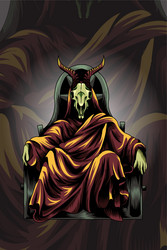 King ravan demon with his ten heads in standing Vector Image