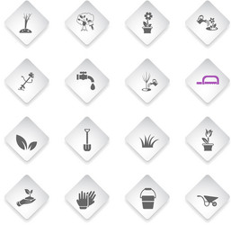 Landscape design icon set Royalty Free Vector Image