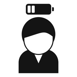 Low person energy icon outline late home Vector Image