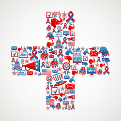 Set icons of check mark and cross mark symbols Vector Image