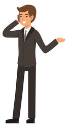 Man talking with employee boss and worker talk Vector Image