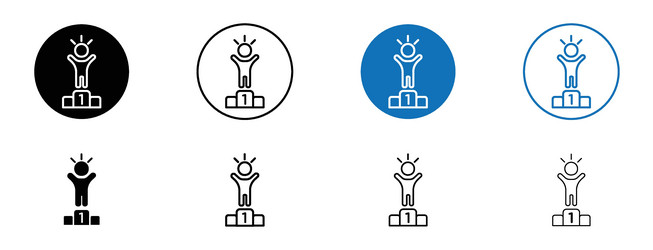 Winner icon set success ceremony leadership Vector Image