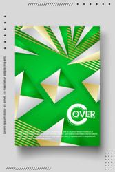 Cover design template with abstract polygons Vector Image