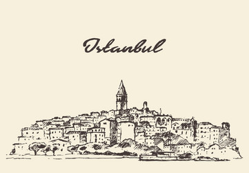 Drawing sketch topkapi palace istanbul Royalty Free Vector