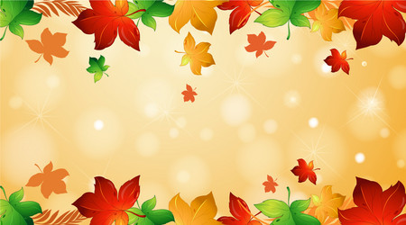 Background design template with many leaves Vector Image