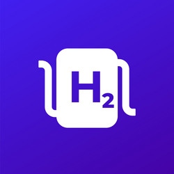 Hydrogen power system icon h2 energy source Vector Image