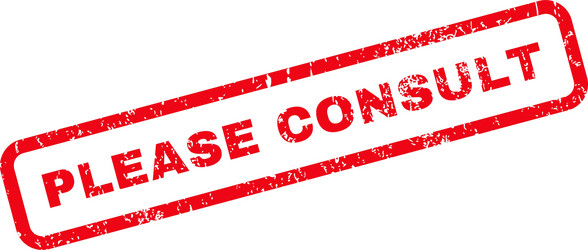 Please consult rubber stamps Royalty Free Vector Image