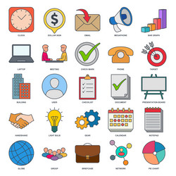A collection of 25 icons representing various Vector Image