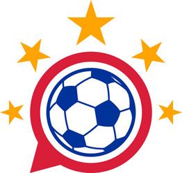 Chat soccer logo design creative football Vector Image