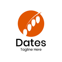 Dates logo design template Royalty Free Vector Image
