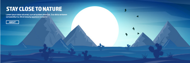 Desert at night Royalty Free Vector Image - VectorStock