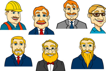 Three men doing different jobs Royalty Free Vector Image