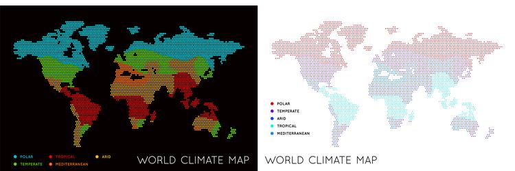 Set of flat maps the world infographic map data Vector Image