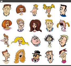 Cartoon laughing people Royalty Free Vector Image