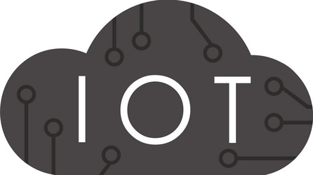 Internet things logo iot concept flat Royalty Free Vector