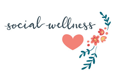Socail wellness handwritten lettering card Vector Image