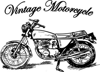 Vintage motorcycle Royalty Free Vector Image - VectorStock