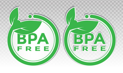 Bpa-free bisphenol a stickers and phthalate free Vector Image