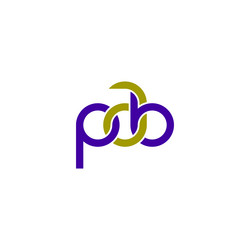 Letter pab monogram logo design Royalty Free Vector Image