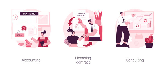 Accounting abstract concept Royalty Free Vector Image