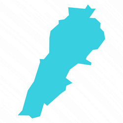 Flat simple lebanon map Royalty Free Vector Image