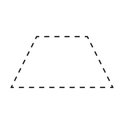 Trapezoid or trapezium shape dotted symbol icon Vector Image