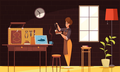 Shoemaker cartoon Royalty Free Vector Image - VectorStock