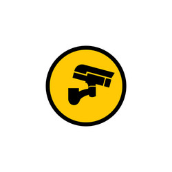 Cctv camera logo design template Royalty Free Vector Image