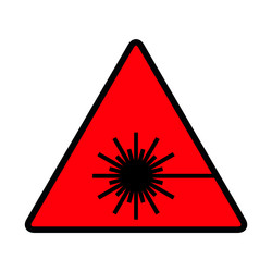 Laser radiation danger class 1m label icon safety Vector Image