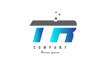 Tr combination colorful alphabet letter logo icon Vector Image