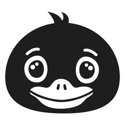 Duck angry muzzle head stroke Royalty Free Vector Image