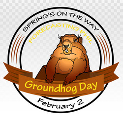 Groundhog day of cute cartoon Royalty Free Vector Image