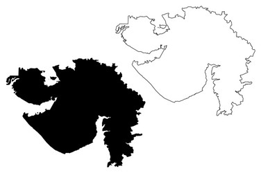 Gujarat Map Outline Vector Images (over 150)