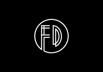 Initial monogram letter f d logo design template Vector Image