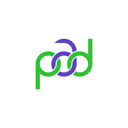 Letter pad monogram logo design Royalty Free Vector Image