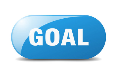 Goal orange round gel isolated push button Vector Image
