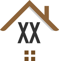 Initial letter xx building logo design template Vector Image