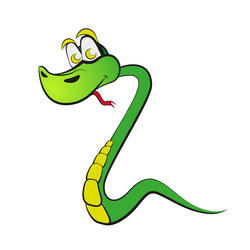 Snake in the form of number one Royalty Free Vector Image