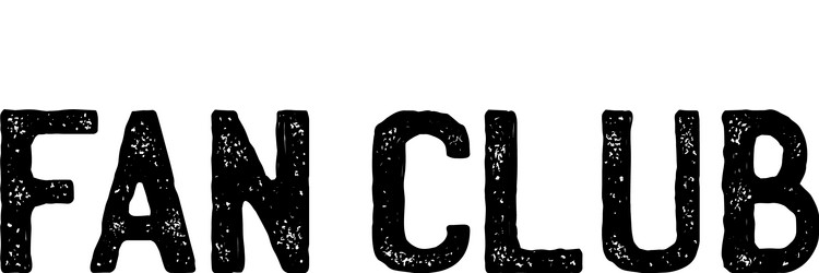 Fan club stamp on white Royalty Free Vector Image