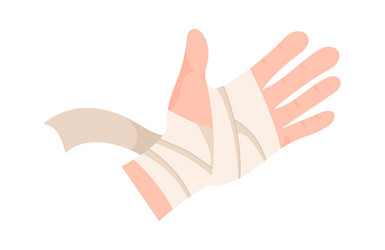 Hand injuries treatment with pain reliever Vector Image