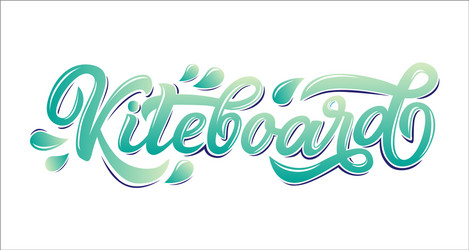 Kiteboard lettering logo in graffiti style Vector Image