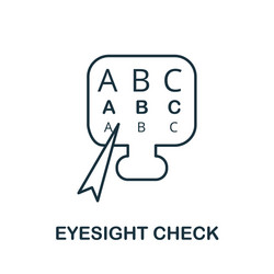 Eyesight check icon simple from ophthalmology Vector Image