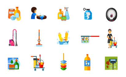 Housekeeping icon set Royalty Free Vector Image