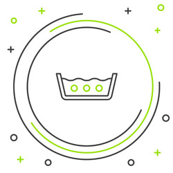 Blue line washing under 50 degrees celsius icon Vector Image