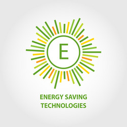 Energy efficiency logo Royalty Free Vector Image