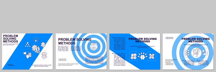 Problem solving method brochure template Vector Image